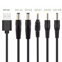 China OEM ODM USB To DC Power Cable , USB Data Cable Cord DC 5.5x2.1 For Camera for sale