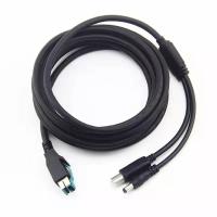 China DC 5.5x2.1 POS Machine Cable , Straight USB To 12V DC Power Cable for sale