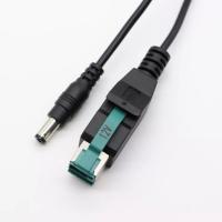 China 1.5m 2m PVC Black POS Machine Cable 12V Power USB To DC For POS Scanner for sale