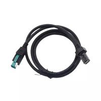 China 1m Black Straight Pos Machine USB Cable USB To Latch N Lok 2X4 ODM for sale