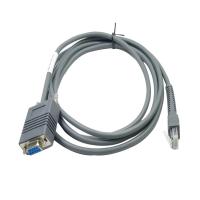 China Black 2m Barcode Scanner Cables RS232 Symbol 2208 DS3608 D-Sub9 9pin To RJ45 for sale