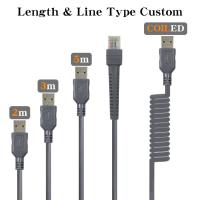 China Rs232 DB9 Female RJ45 Barcode Scanner Cables 8P8C 10P 10C 2m For Ls2208 Ds2208 for sale