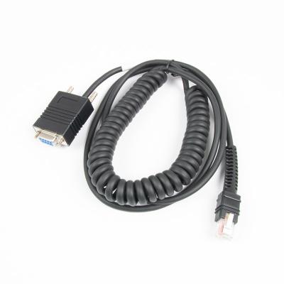 China Coiled RS232 DB9 To Rj45 Serial Cable 3m For Zebra Symbol DS3608 for sale