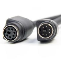 China 1m PVC Black PS2 Keyboard Wedge Cable KWB Male To Female Extension for sale