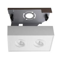 China Square Double Head LED Downlight 3000K Surface Mounted Dimmable 8W 220-240V for sale