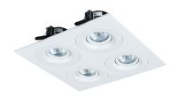 China Four Lights 36W Square Gimbal LED Downlight High Luminus 2500lm for sale
