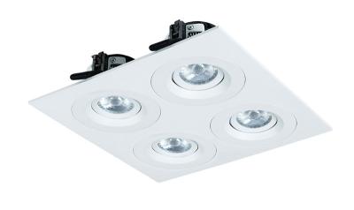 China Four Lights 36W Square Gimbal LED Downlight High Luminus 2500lm for sale