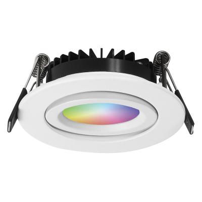 China Colour Changing RGBCW Smart LED Downlight Cool White 5000K for sale