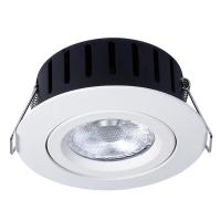 China Ultra Slim Round COB Tilt LED Downlight Brushed Aluminium Downlights for sale