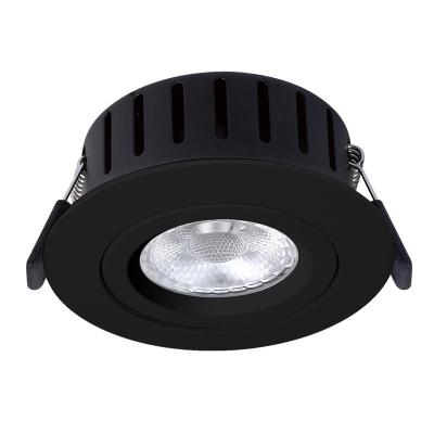 China Black Color IP44 Slim Recessed LED Downlight IC Rate for sale