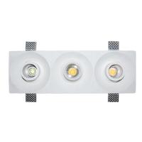 China Grille White Recessed Downlights 3×5W Trimless LED Downlights for sale