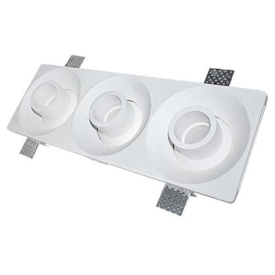 China Grille White Recessed Downlights 3×5W Trimless LED Downlights for sale