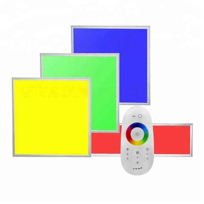 China 2.4G RF Wireless Remote Light RGBCW Slim LED Panel Lights Multi Color for sale