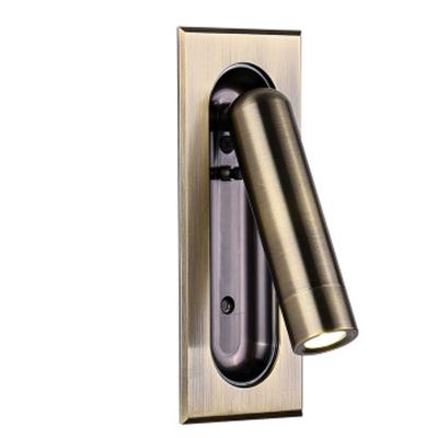 China 3W LED Wall Mount Reading Lamp with Hidden Switch 220V for Hotel Bedroom for sale