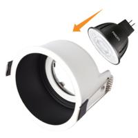 China Round Anti Glare MR16 Downlight Fitting 25 Degree Adjustable for sale