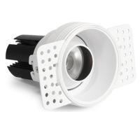 China Adjustable 18W Trimless LED Downlight Cutout 65mm Plaster in Recessed Fixture for sale