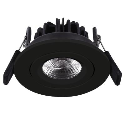 China Long Life COB Black Trim LED Recessed Lighting 25 Degree Tiltable for sale