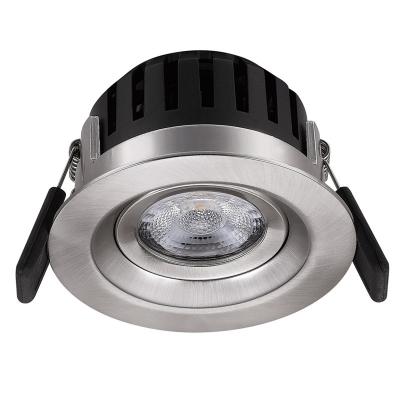 China Adjustable Ceiling 8W Dimmable LED Downlight Brush Nickel 220-240V IP44 for sale