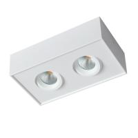 China Square Double Head LED Downlight 3000K Surface Mounted Dimmable 8W 220-240V for sale