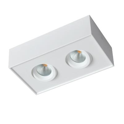 China Square Double Head LED Downlight 3000K Surface Mounted Dimmable 8W 220-240V for sale