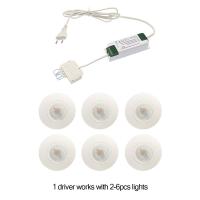 China Undermount LED Cabinet Spotlight 3w With 1 Driver Works 2 - 6pcs for sale