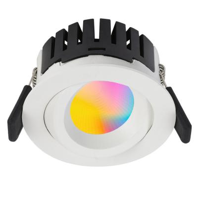 China Tuya Zigbee 8W Smart RGB Downlight 2700K 5000K Changeable On App for sale