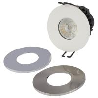 China Bezel Interchangeable Fire Rated Downlight 8W 3CCT 3000K-4000K-5000K Changeable for sale