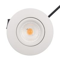 China AC 220-240V 5W 380lm 360 Degree Tilt Dali Dimmable LED Downlight 88mm for sale