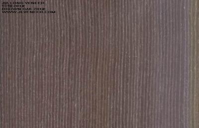 China Brown Oak Engineered Wood Veneer 2500-3100mm x 640mm x 0.2-0.6mm Sliced Cut for Cabinets and Furniture for sale