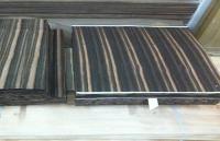 China Amara Ebony Flooring Veneer 0.5mm Thickness 450x450mm Sliced Cut Natural Wood for sale