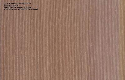 China Brown Oak Engineered Basswood Veneer Sheets 0.2-0.6mm Thickness 640mm Width for Furniture for sale