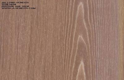 China Brown Engineered Oak Wood Veneer Sheets 2500-3100mm x 640mm x 0.2-0.6mm Basswood Sliced Cut for Furniture for sale