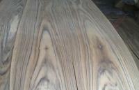 China African Natural Crown Cut Teak Veneer 0.45mm Thickness with Black Striped Texture for Furniture and Flooring for sale