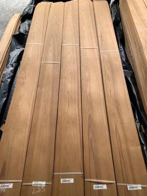China Natural Burma Teak Crown Cut Veneer Sheet 0.5mm for Hotel Decoration for sale