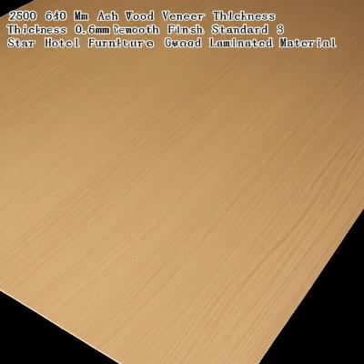 China Natural White Ash Wood Veneer 2500x640mm AAA Grade 0.6mm 1.5mm Thickness for Hotel Furniture for sale