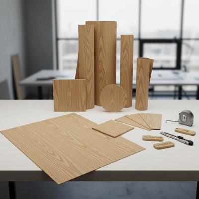 China Natural Red Oak Crown Cut Veneer Sheets Straight Grain Customizable Thickness for Furniture and Interior Design for sale