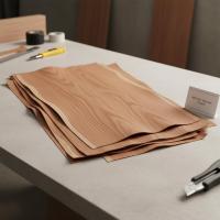 China Natural Red Oak Crown Cut Veneer Sheets Customizable Thickness for Furniture and Wall Paneling for sale