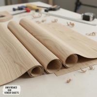 China Unfinished Oak Veneer Sheets Smooth Texture Custom Width Thickness for Furniture Cabinetry Wall Paneling for sale