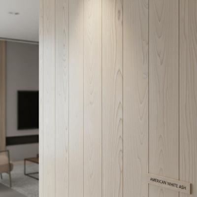 China Natural American White Ash Veneer 0.6mm-1.5mm Sanded Polished for Interior Wall Paneling for sale