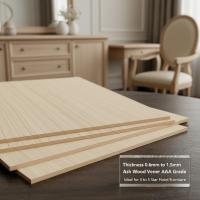 China Natural American White Ash Wood Veneer AAA Grade 0.6mm to 1.5mm Thickness 2500x640mm for Hotel Furniture for sale