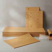 China Smooth Oak Veneer Sheets Crown Cut Plain Cut Grain Width 100mm 640mm Designed for Furniture Panels Wall Cladding and Interior Decoration for sale