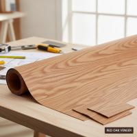 China Smooth Texture Red Oak Veneer Natural Oak Wood Ideal for Furniture Panels Cabinetry and Interior Decoration Applications for sale