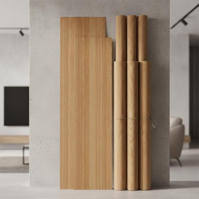 China Straight Grain Pattern Oak Veneer Sheets Width 100mm 640mm Ideal for TV Background Wall Covering and Wood Veneer Panels for sale