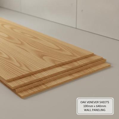 China Width 100mm 640mm Oak Veneer Sheets With Crown Cut Plain Cut Grain Designed for Wall Paneling and Interior Wood Finishes for sale