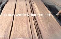 China Crown Cut Natural Sliced Veneer Sheet Interior decorative , Black Walnut Wood for sale