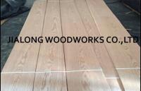 China Natural Red Oak Veneer Sheet 0.5mm Crown Cut 1200mm x 3800mm for Furniture for sale