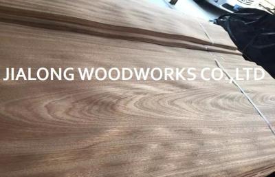 China Natural African Sapele Sliced Crown Cut Veneer Sheet 2500mm x 90mm x 0.5mm for Furniture for sale