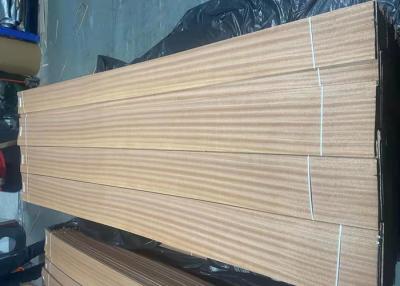 China Quarter Cut Sapele Veneer Sheet 0.45mm for Door Plywood and Furniture for sale