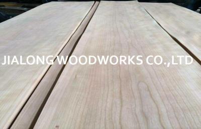 China Crown Cut Sliced Cherry Wood Veneer Sheets For Interior Decoration for sale