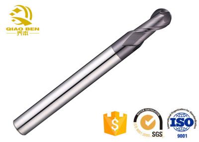 China CNC Two Flute Carbide Ball End Mill with 0.01mm Accuracy and ALTIN Coating for HRC60 Materials for sale